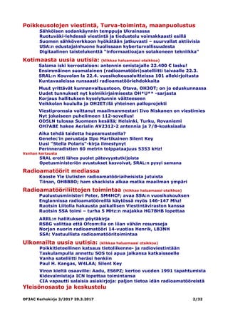 OH3AC kerhokirje 2017-3 | PDF