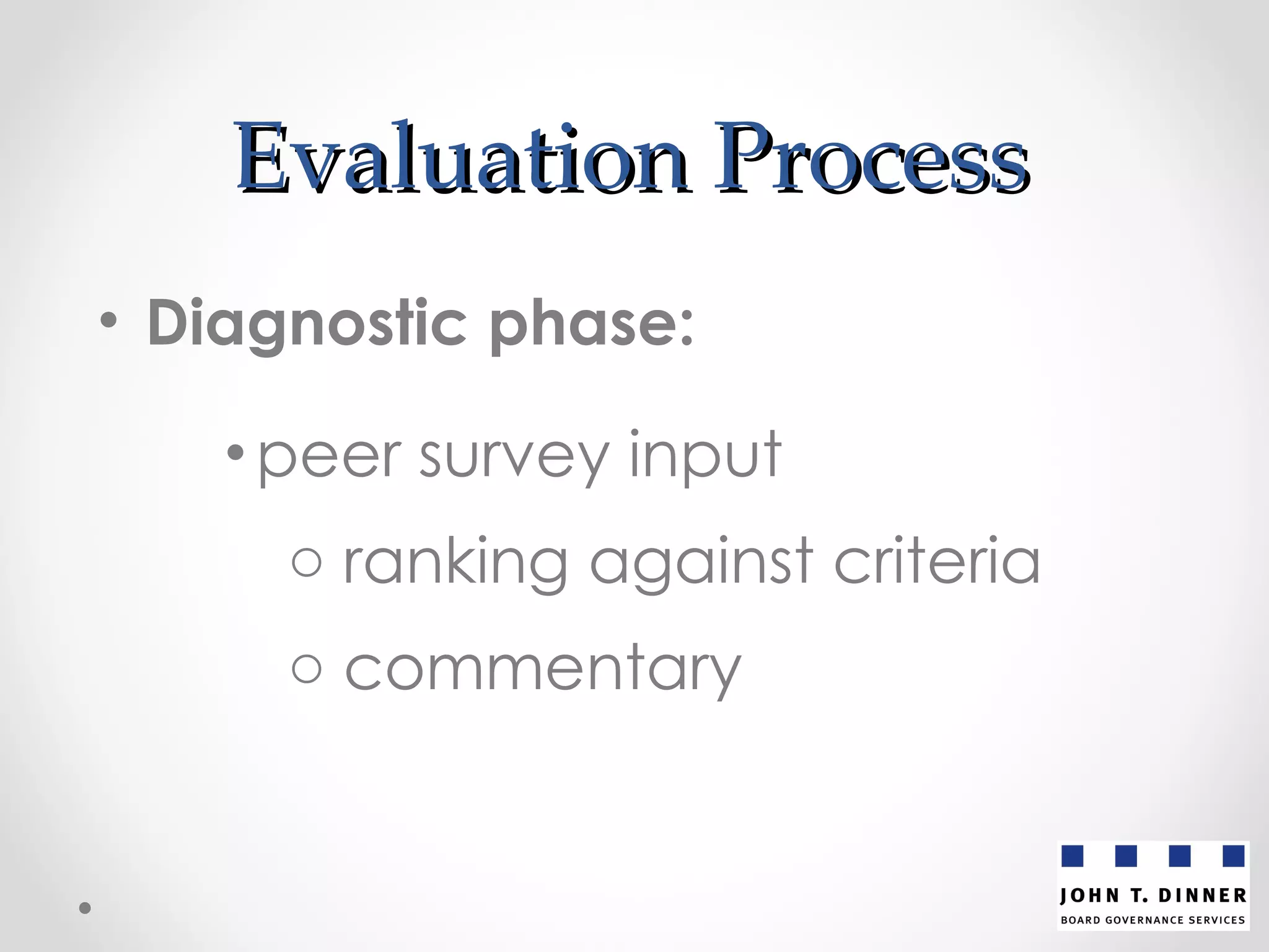 Board and Director Performance Evaluations | PPT