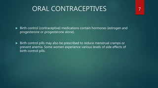 ORAL HYPOGLYCEMIC AGENTS AND ORAL CONTRACEPTIVES | PPT