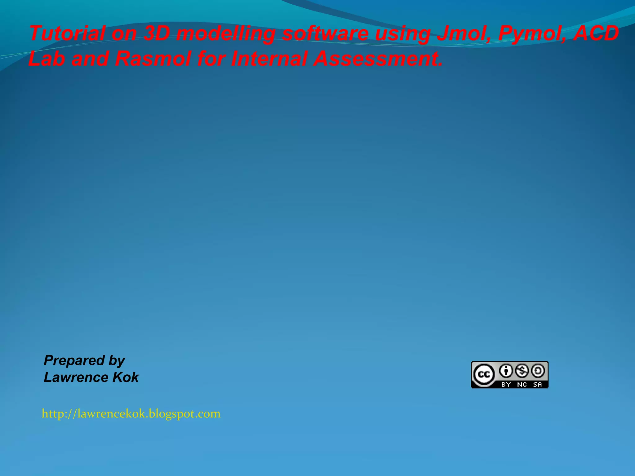 IB Chemistry on ICT, 3D software, Jmol, Rasmol and Pymol for Internal Assessment | PPT ...