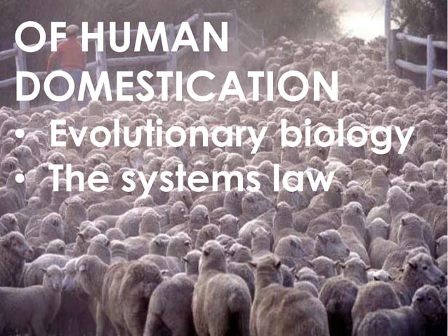 Of human domestication: evolutionary biology and the systems law | PPT