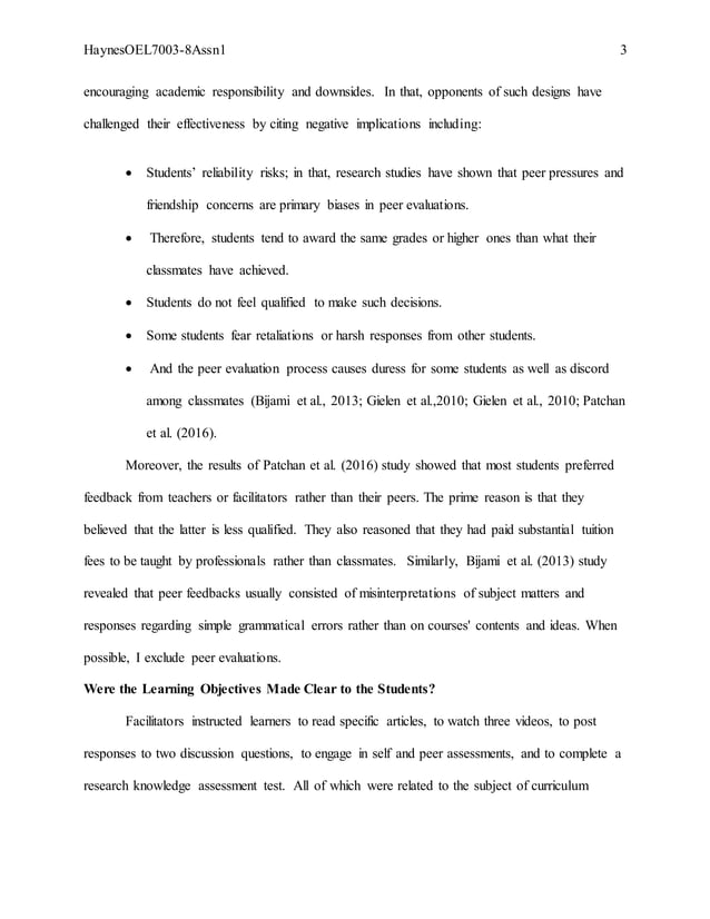 EL7003-8 Assignment 1: Instructional Design and Engaging E-Learning Activities | PDF