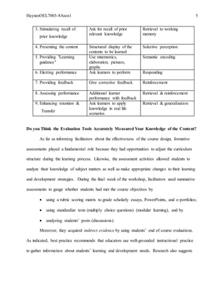 EL7003-8 Assignment 1: Instructional Design and Engaging E-Learning ...