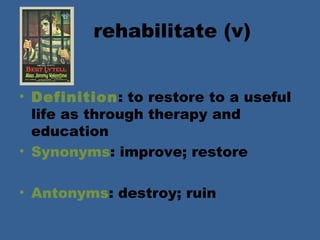 O Henry Vocabulary For After Twenty Years and A Retrieved reformation | PPT