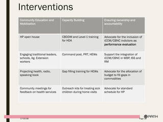 Optimizing the Health Extension Program (OHEP) - Jan 2017 | PDF