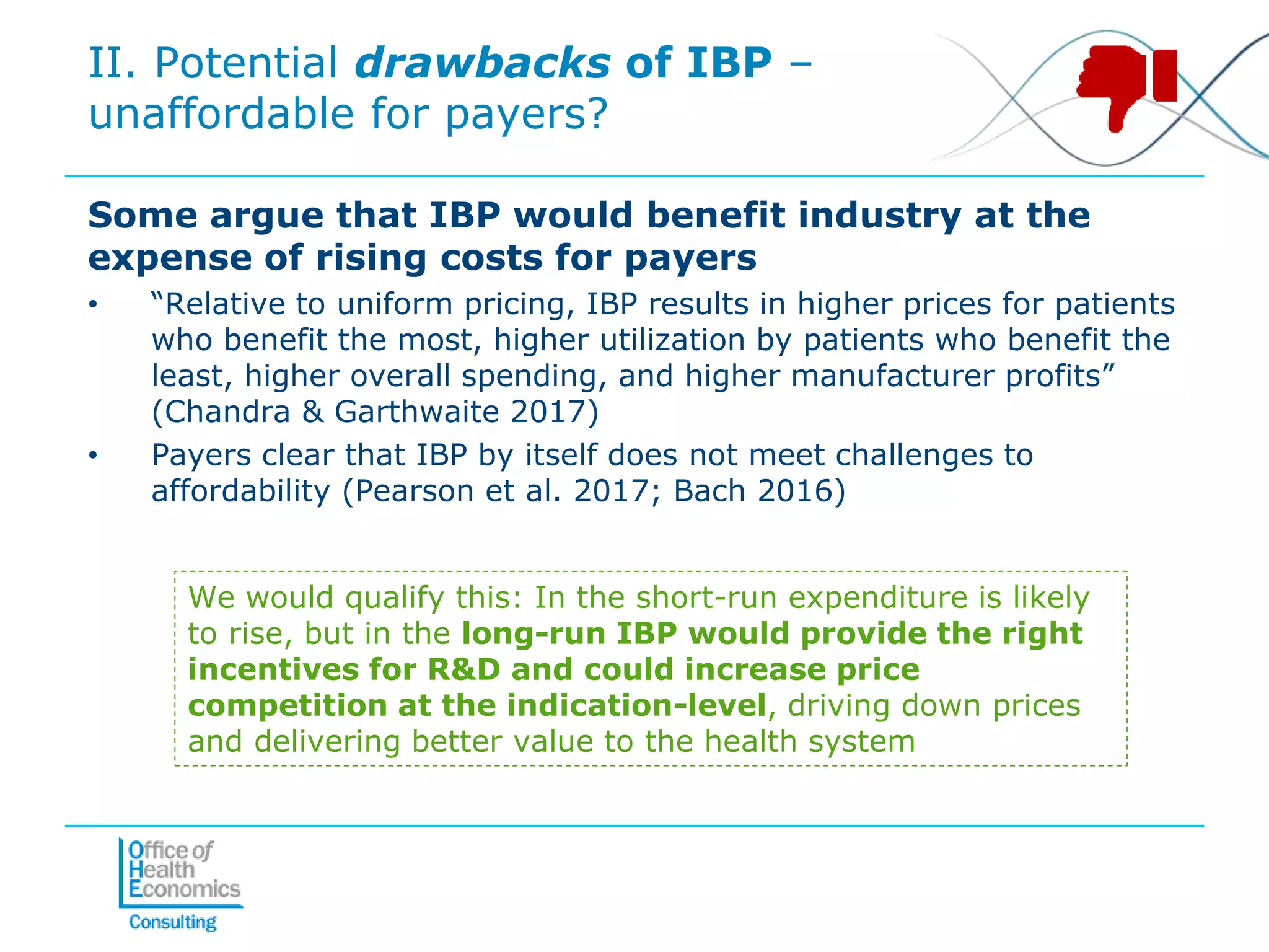 The debate on indication-based pricing | PPT