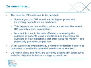 The debate on indication-based pricing | PPT