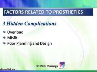 Implant Prosthetics Complications - Avoiding Failures | PPTX