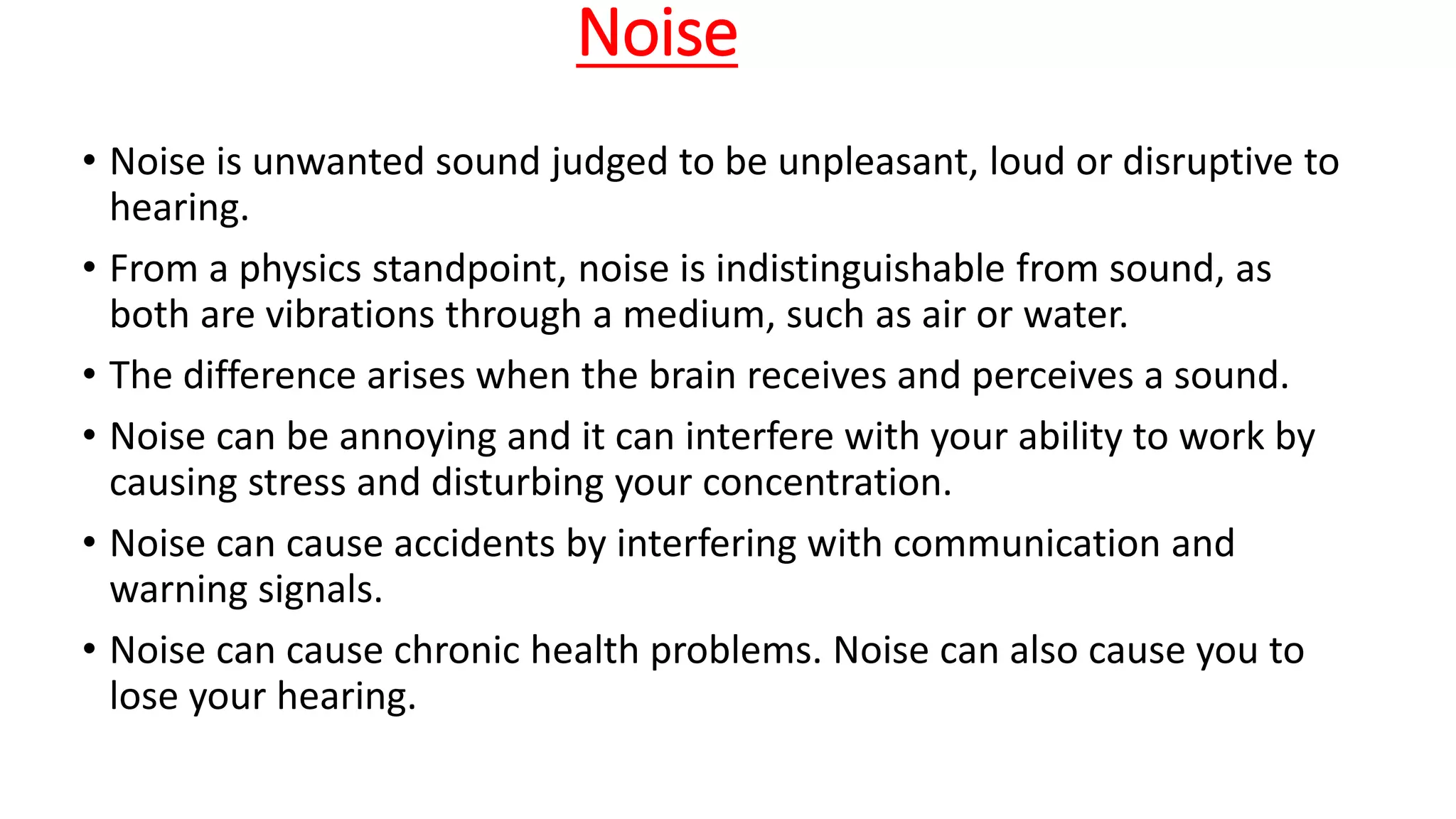 OHH 01 Noise & Vibration.pptx | Ear, Nose and Throat Conditions ...