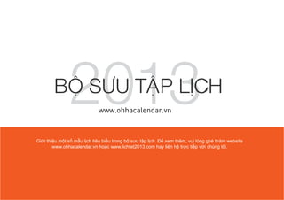 Cty thiết kế In lịch - Ohha calendar