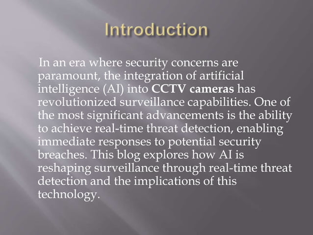 Optimizing AI for immediate response in Smart CCTV | PPTX | Information and Network Security ...