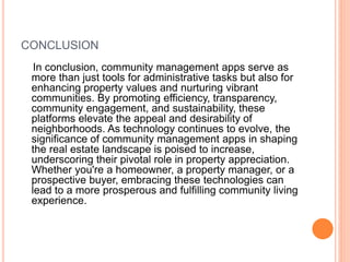 The Influence of Community Management Apps on Real Estate Market | PPT