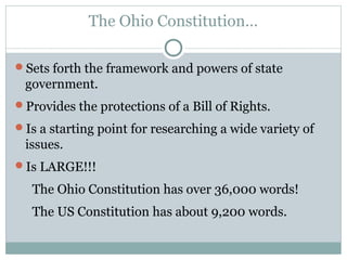 Ohio constitution power point | ODP