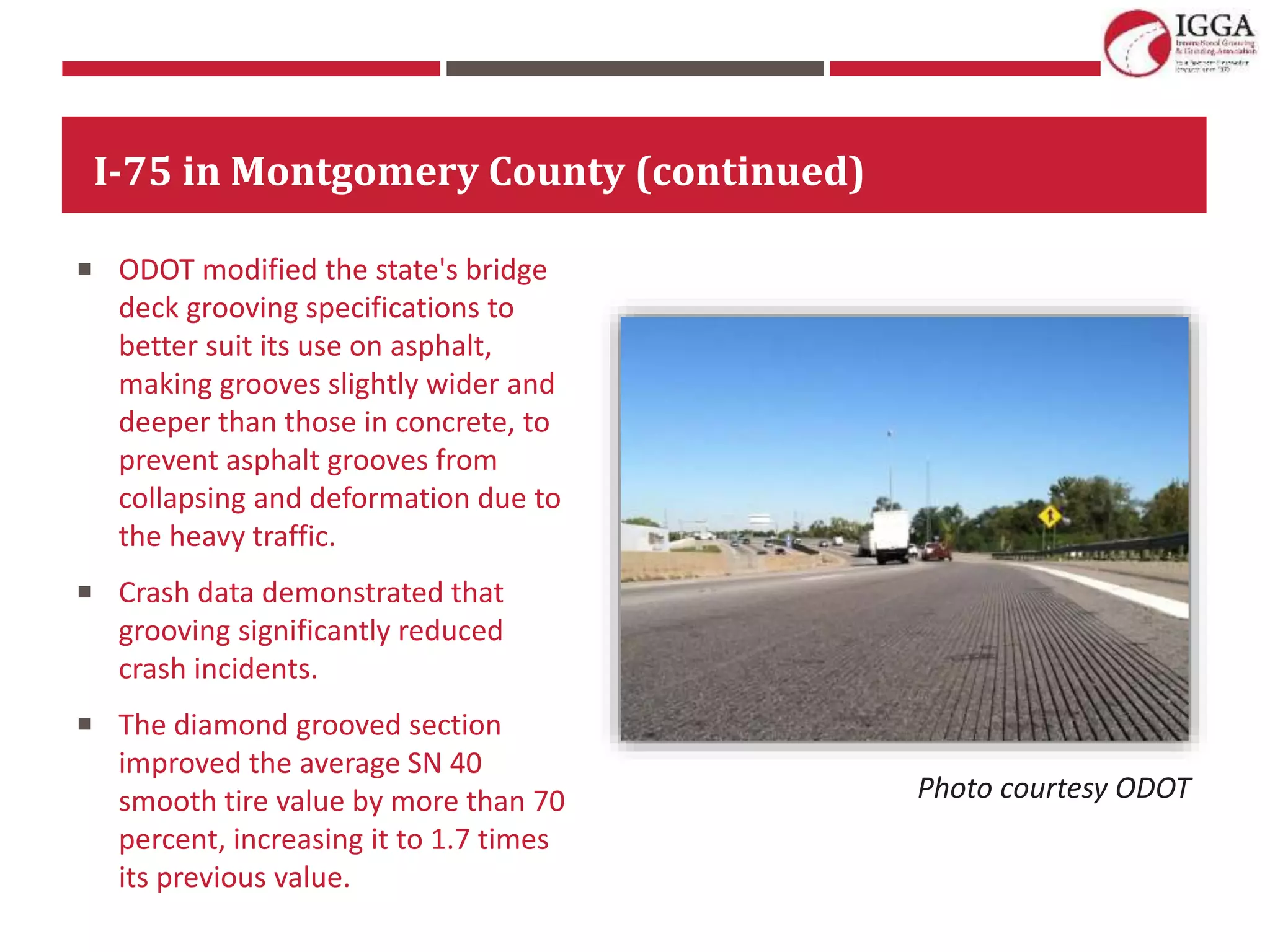 Ohio DOT Grooves Asphalt for Safety | PPTX