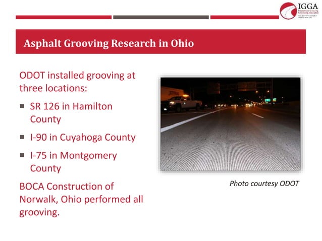 Ohio DOT Grooves Asphalt for Safety | PPT | Free Download