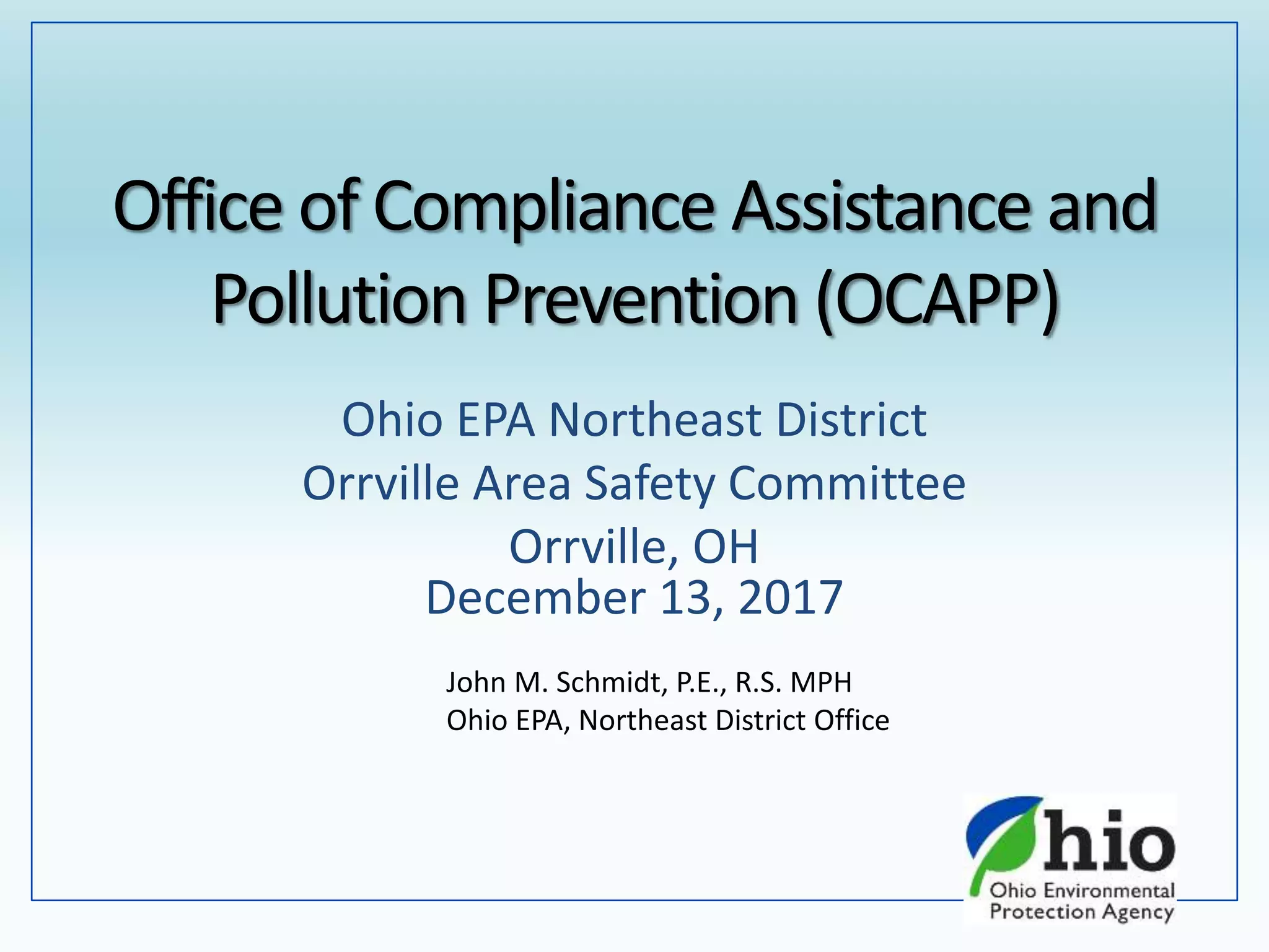 Ohio epa | PPTX
