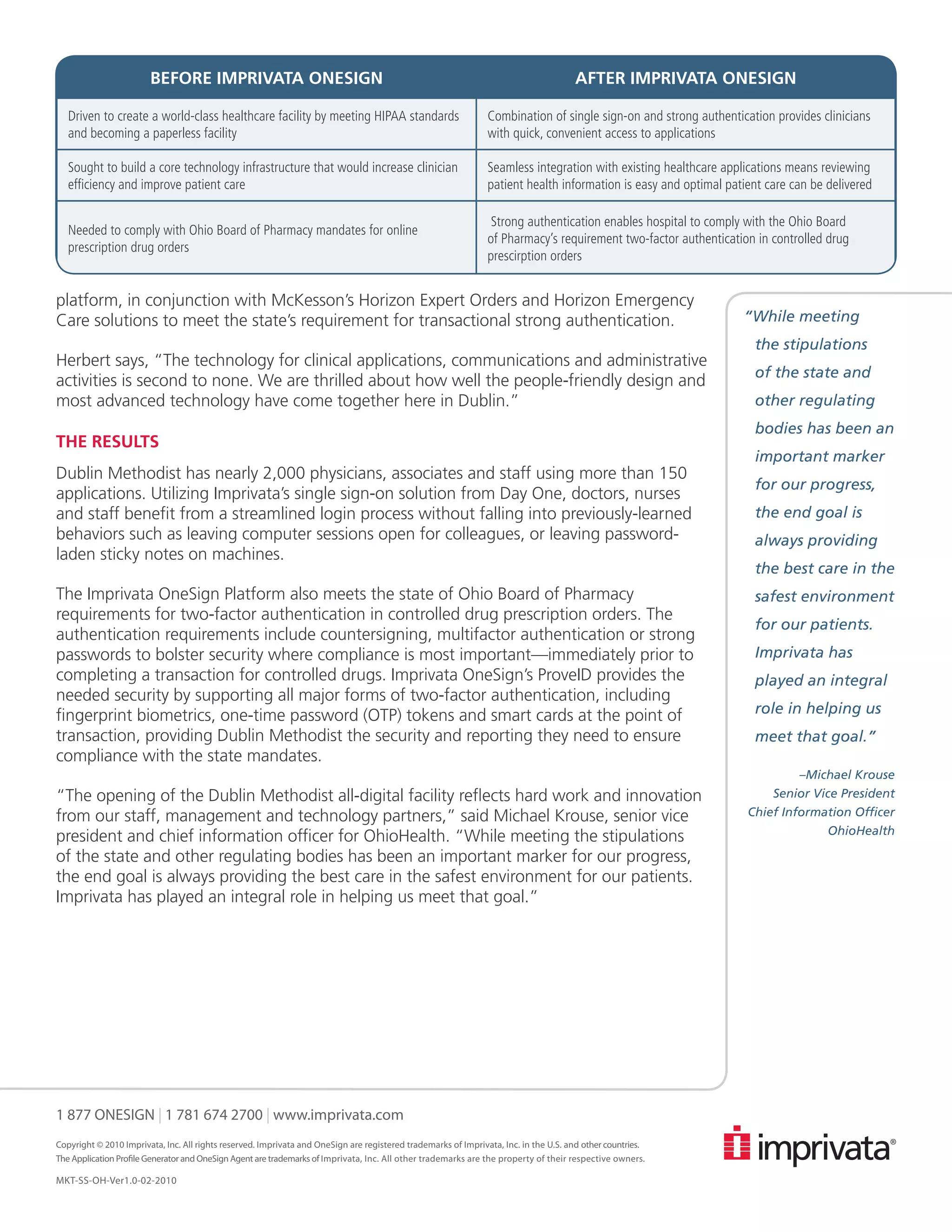 OhioHealth's Dublin Methodist Hospital Success Story | PDF