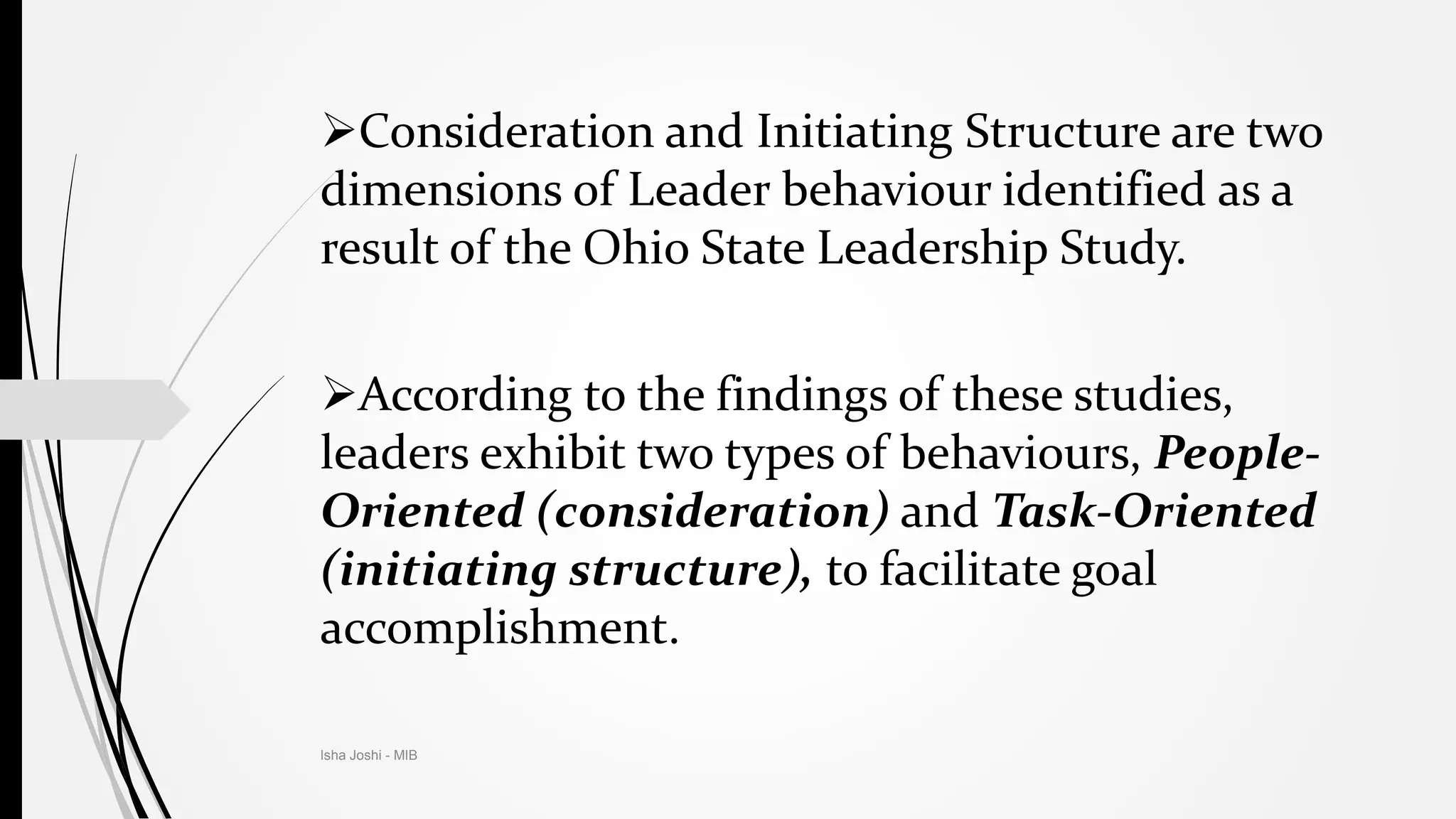 Ohio & Michigan state theories of leadership | PPTX