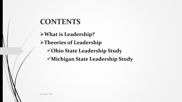 Ohio & Michigan state theories of leadership | PPTX | Business ...