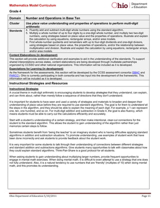 Ohio Model Curriculum | PDF