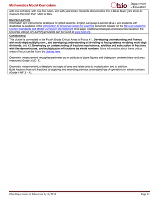 Ohio Model Curriculum | PDF