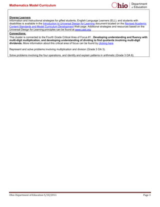Ohio Model Curriculum | PDF