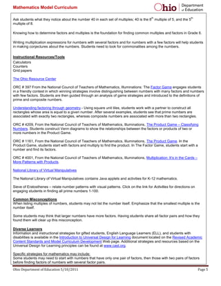 Ohio Model Curriculum | PDF