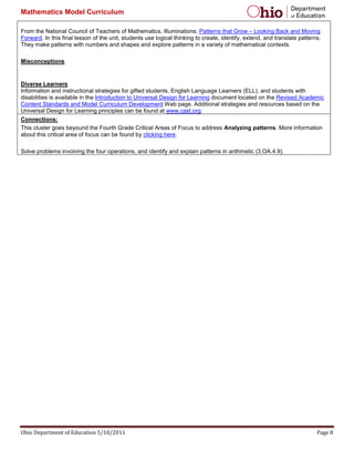 Ohio Model Curriculum | PDF