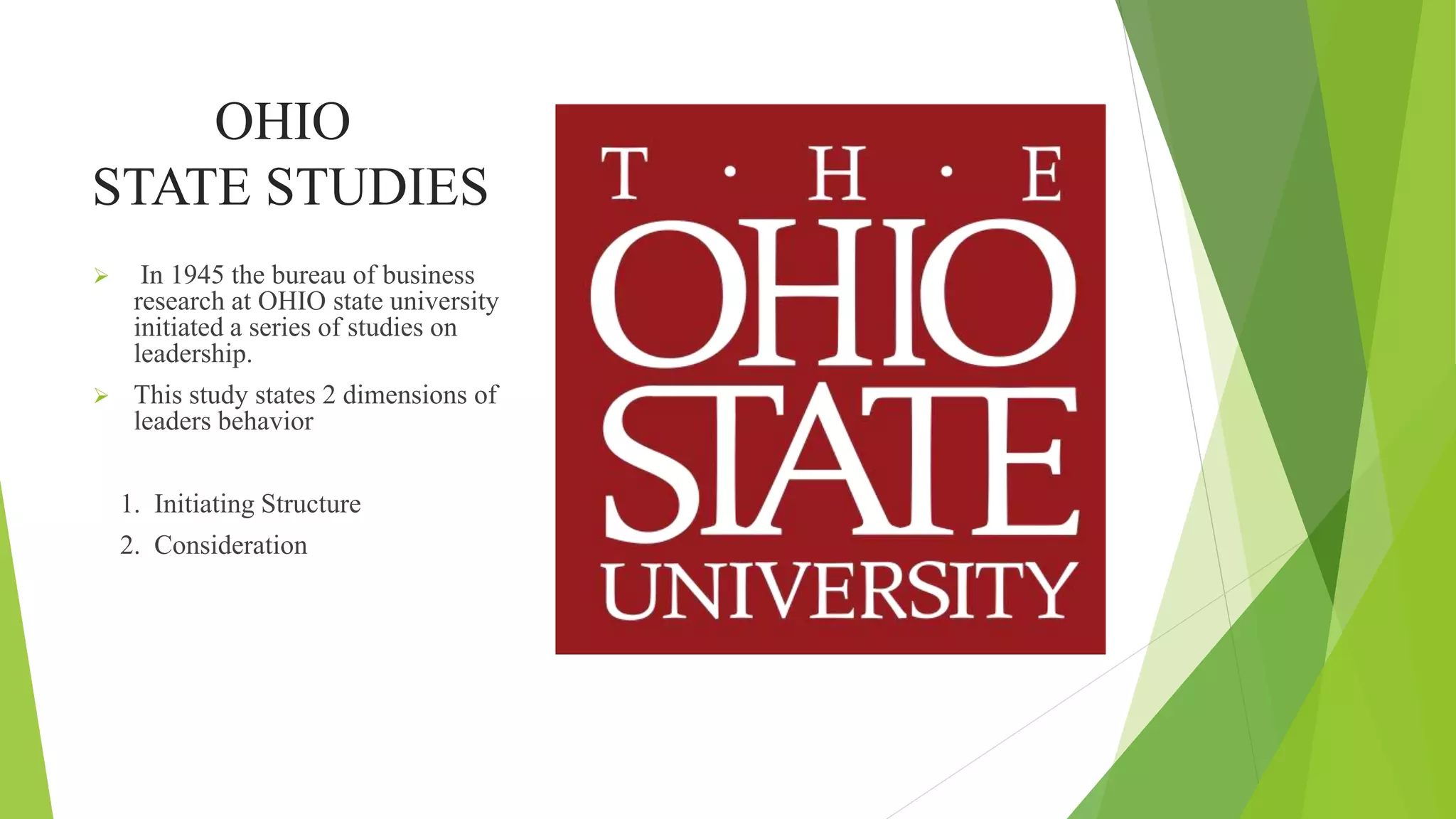 OHIO STATE & MICHIGAN LEADERSHIP THEORY | PPTX
