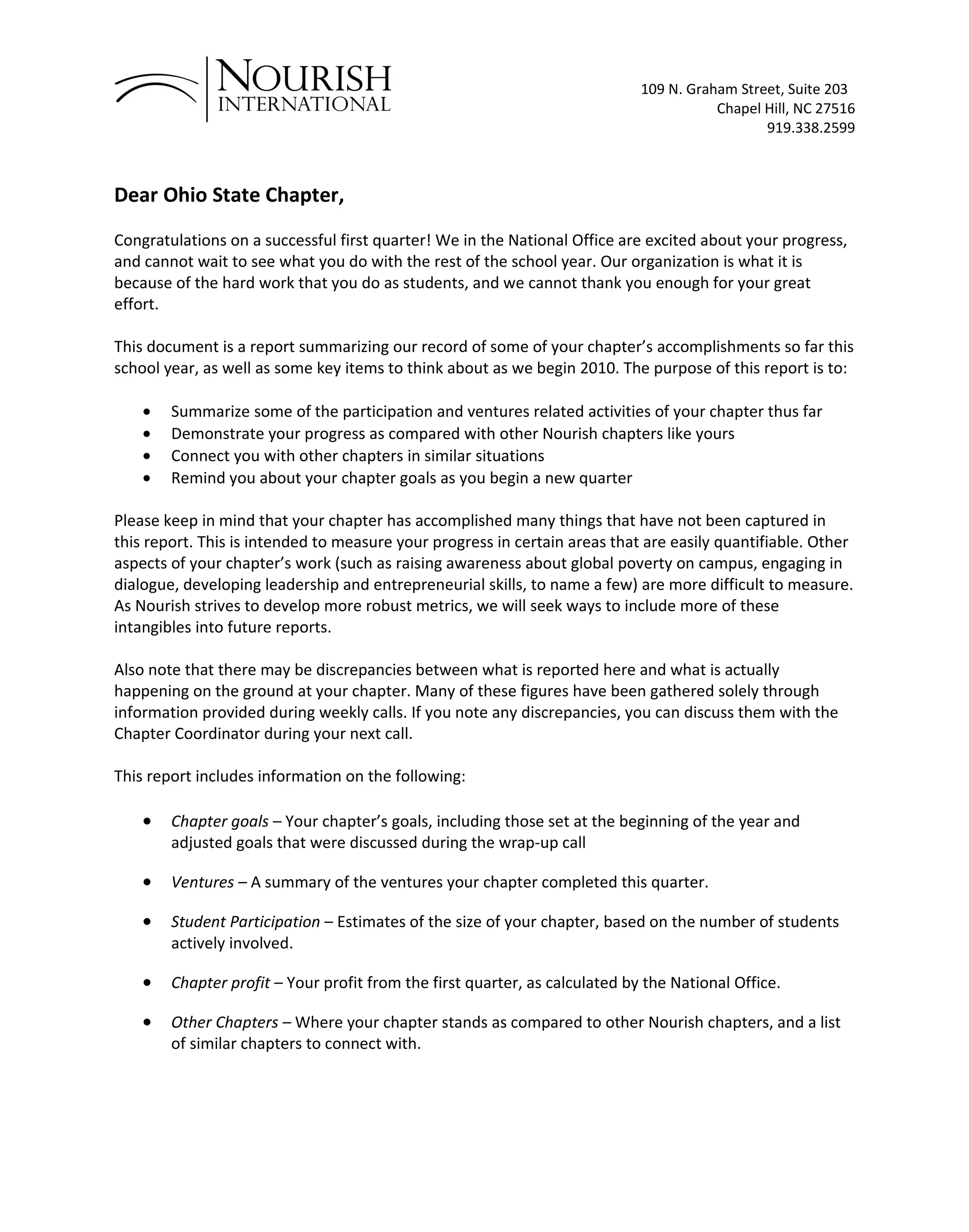 Ohio State Progress Report | DOC