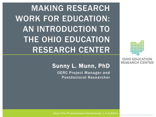 An Introduction to the OERC presented at Ohio TriO | PPT