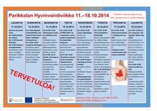 Parikkalan Hyvinvointiviikon ohjelma 11.-18.10.2014