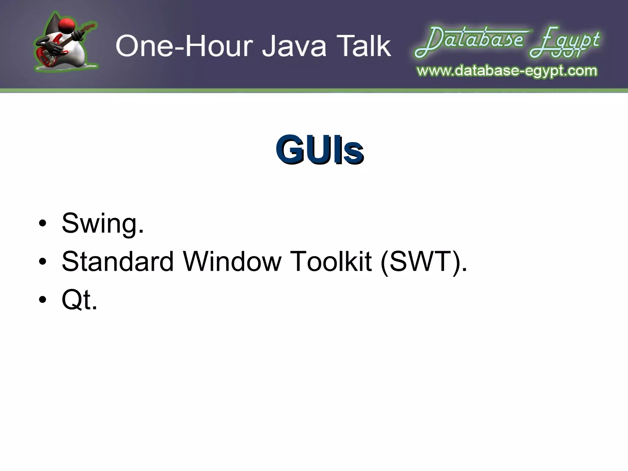 One-Hour Java Talk | PPT