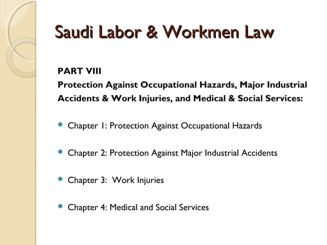 Occupational Health Legislation | PPT