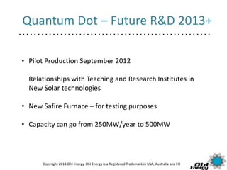 Ohl Energy - Technical advances in solar cell and solar panel ...