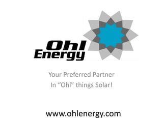 Ohl Energy - Technical advances in solar cell and solar panel ...