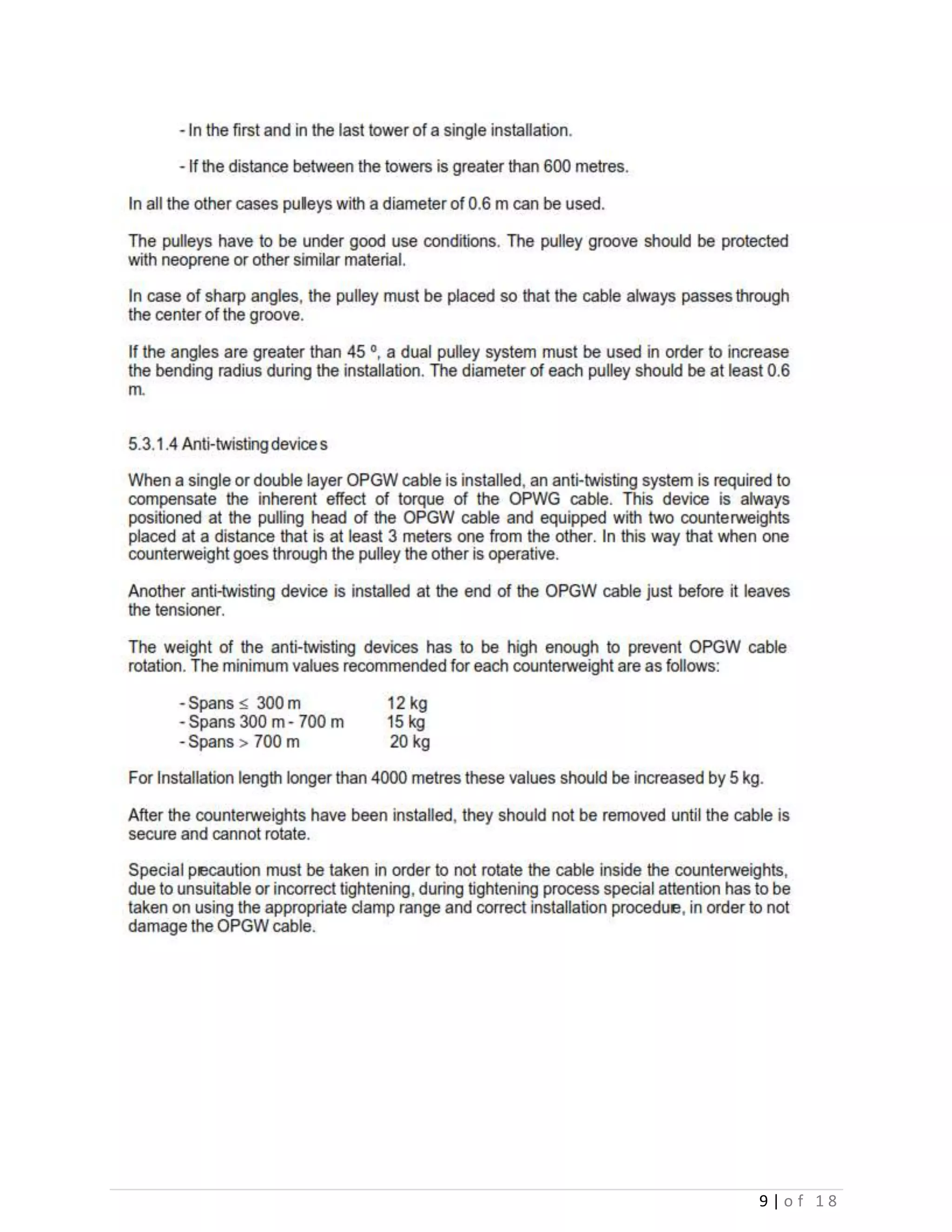 Ohl transmission lines opgw instalation procedure for fiber optic ...