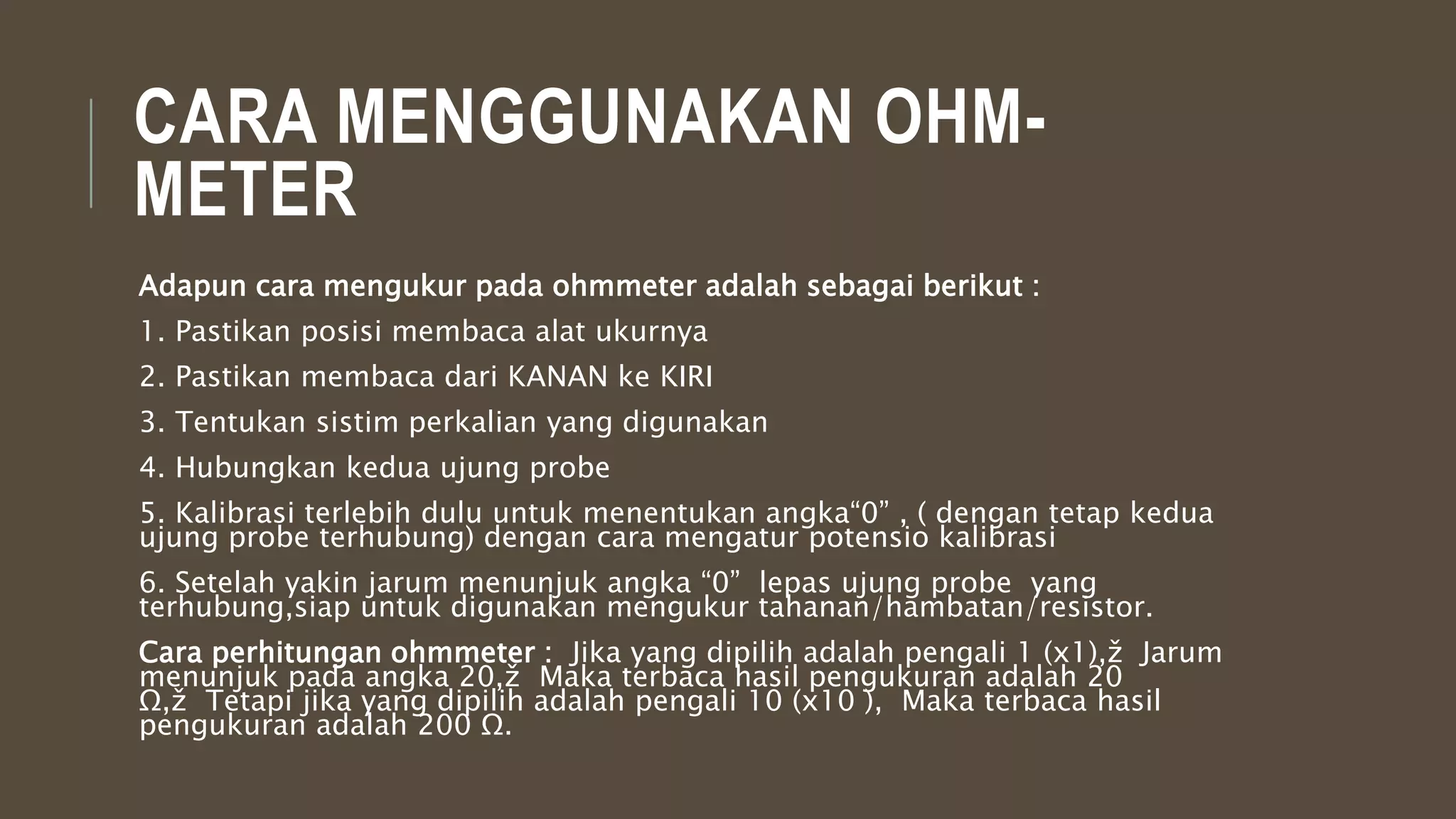 Ohm-meter | PPTX