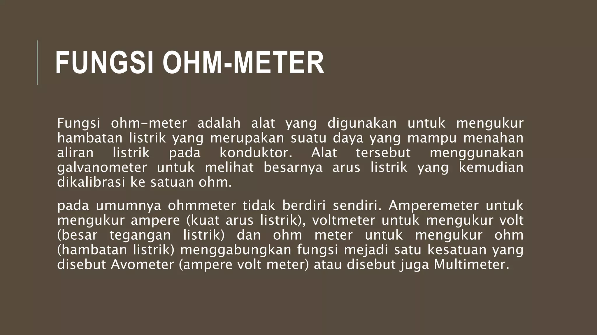 Ohm-meter | PPTX