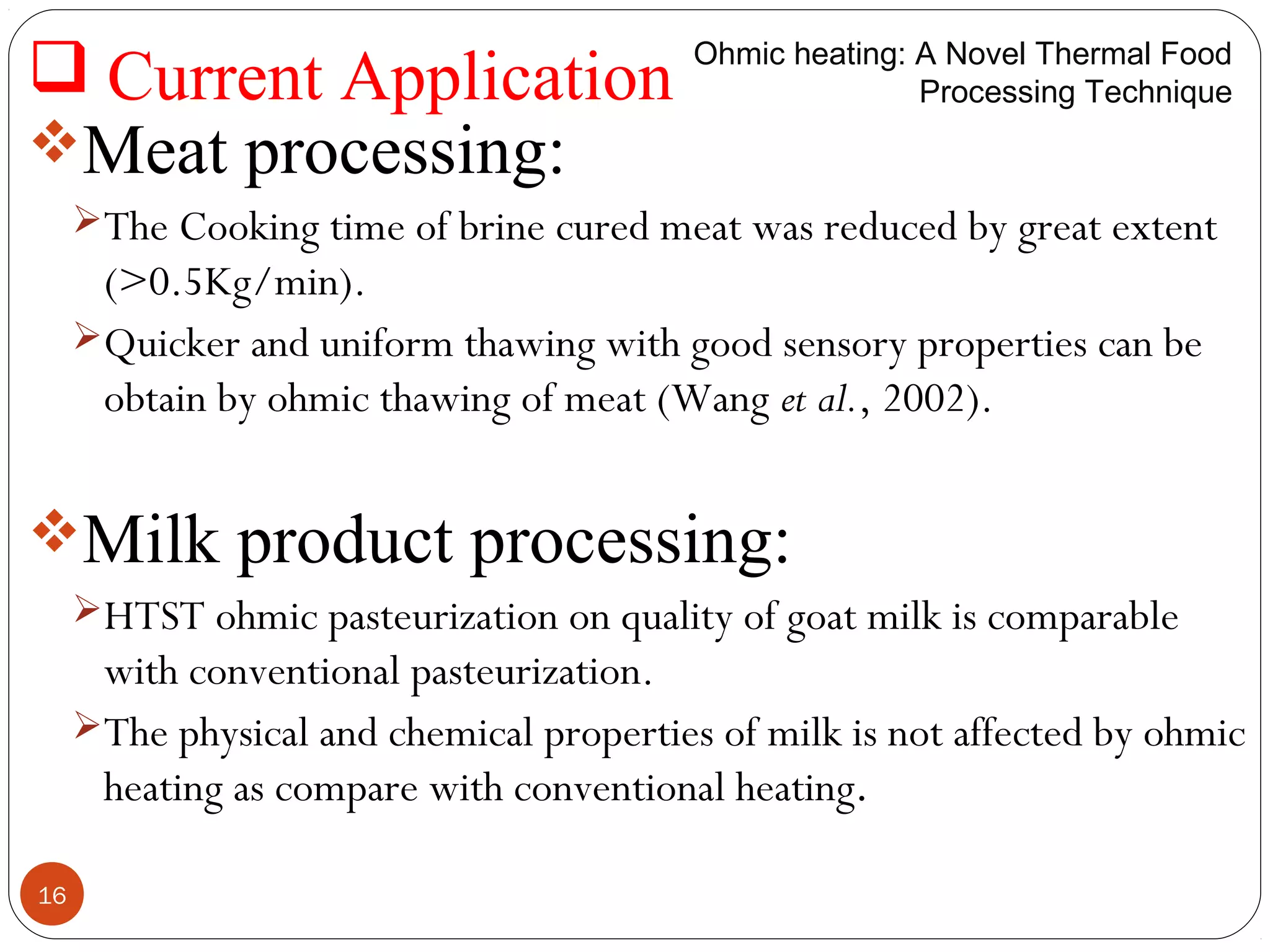 Ohmic heating | PPT