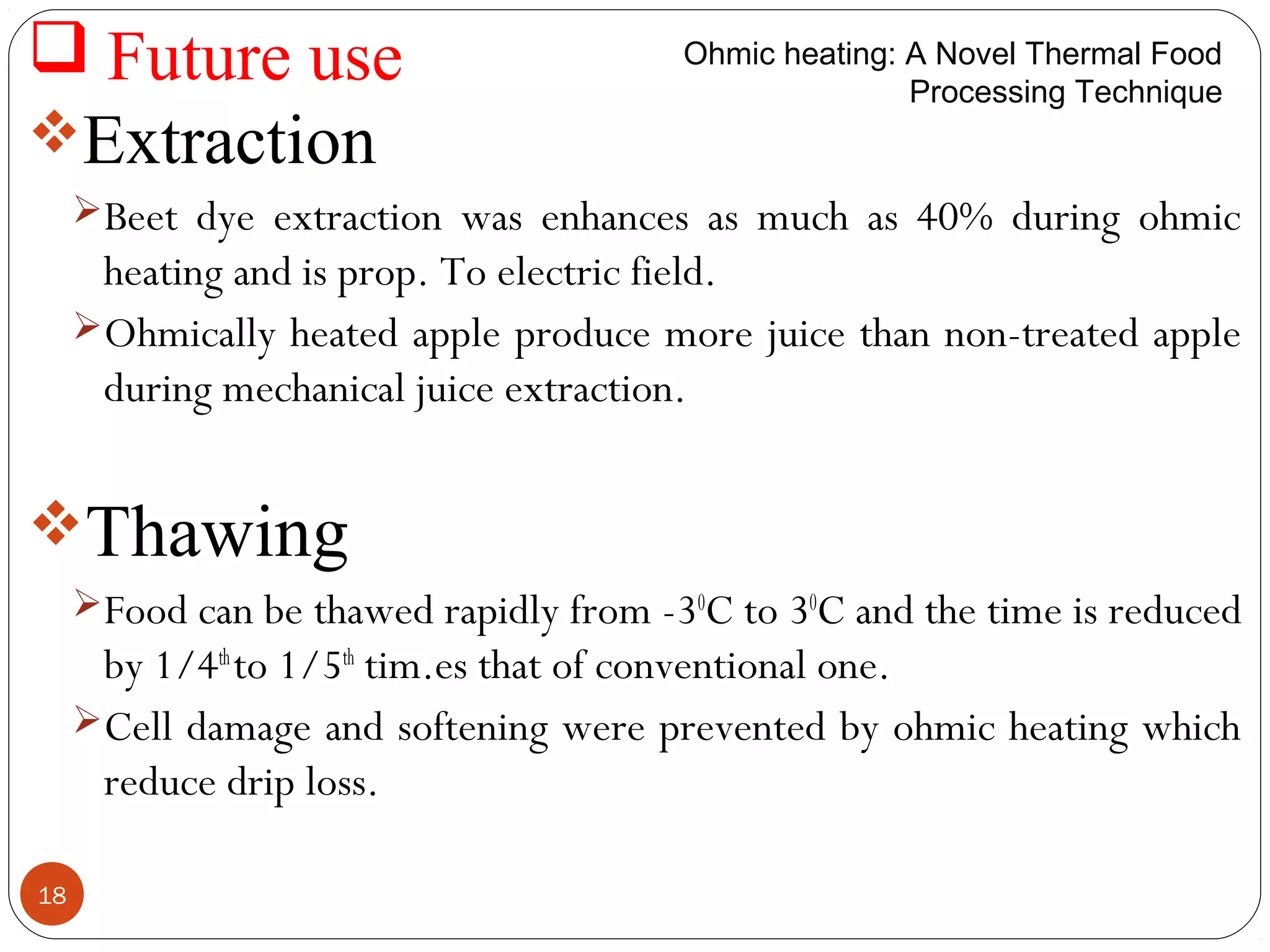 Ohmic heating | PPT