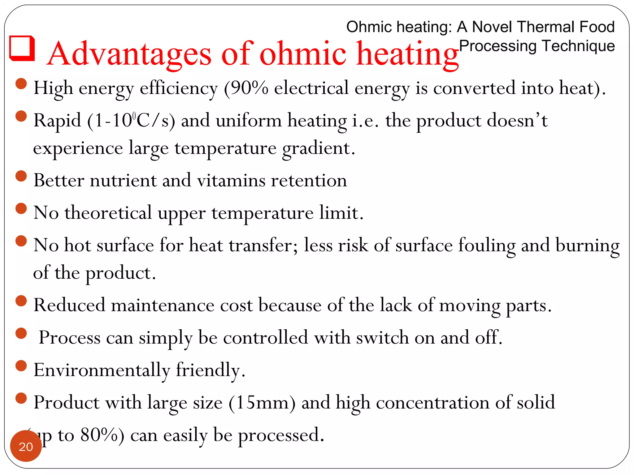 Ohmic heating | PPT