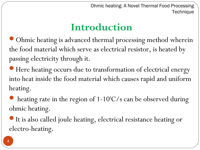 Ohmic heating | PPT