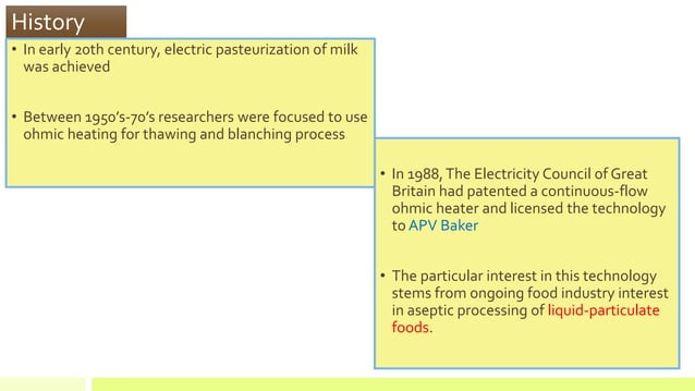 Ohmic heating in food processing | PPTX | Physics | Science