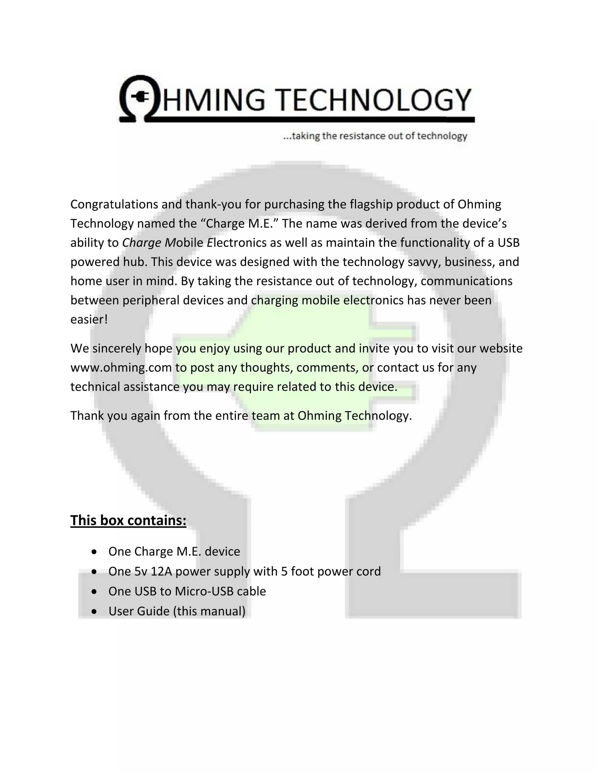 Ohming instructions print | PDF