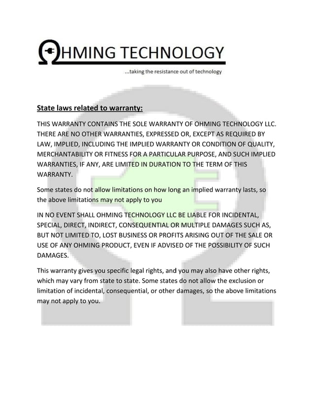 Ohming instructions print | PDF