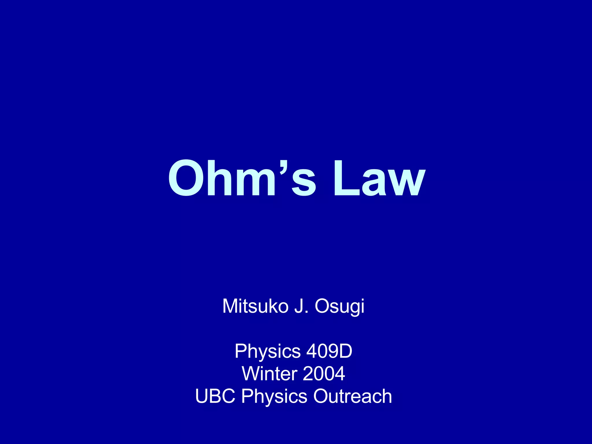Ohms Law | PPT