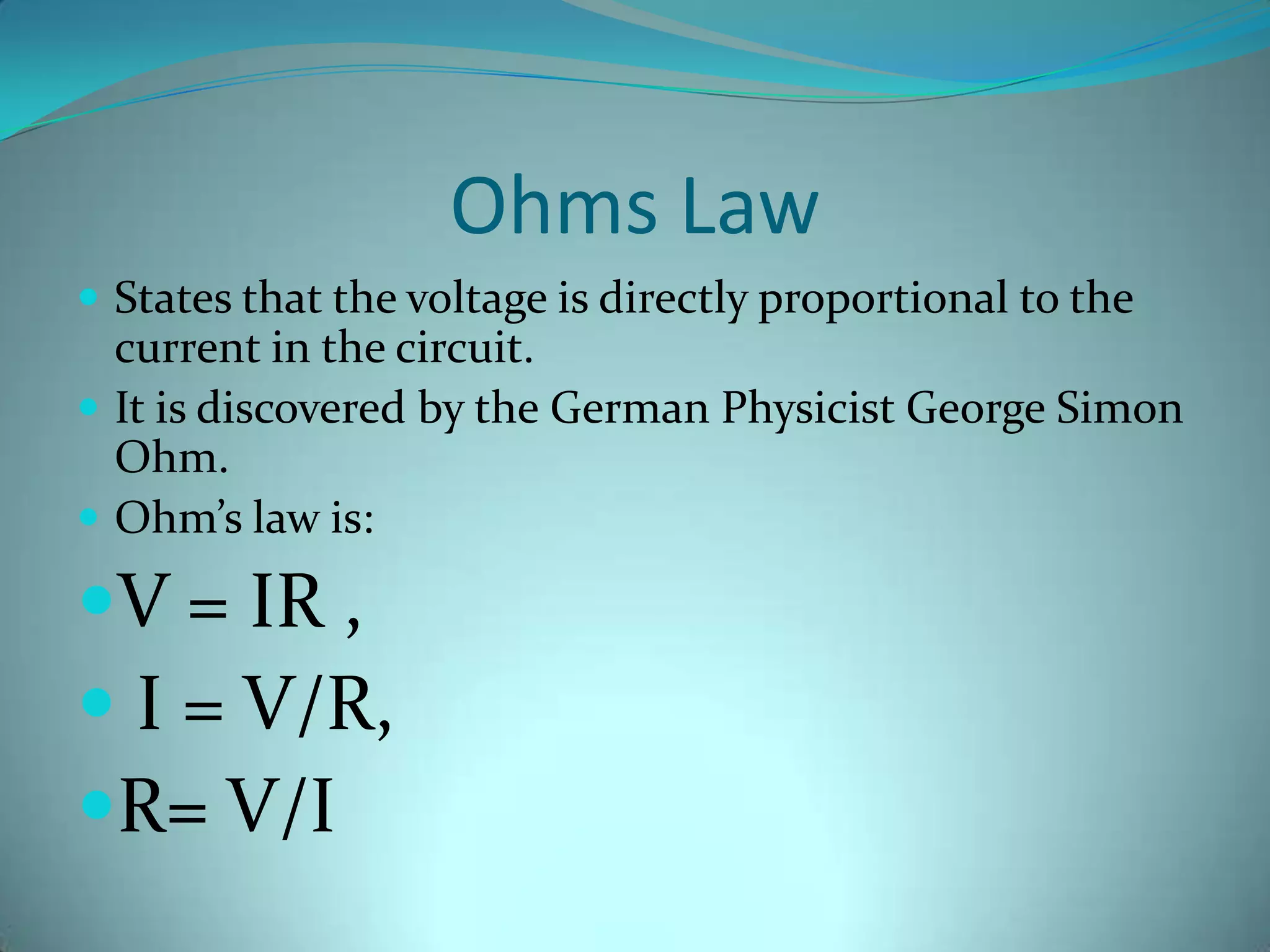 Ohm’s law | PPTX