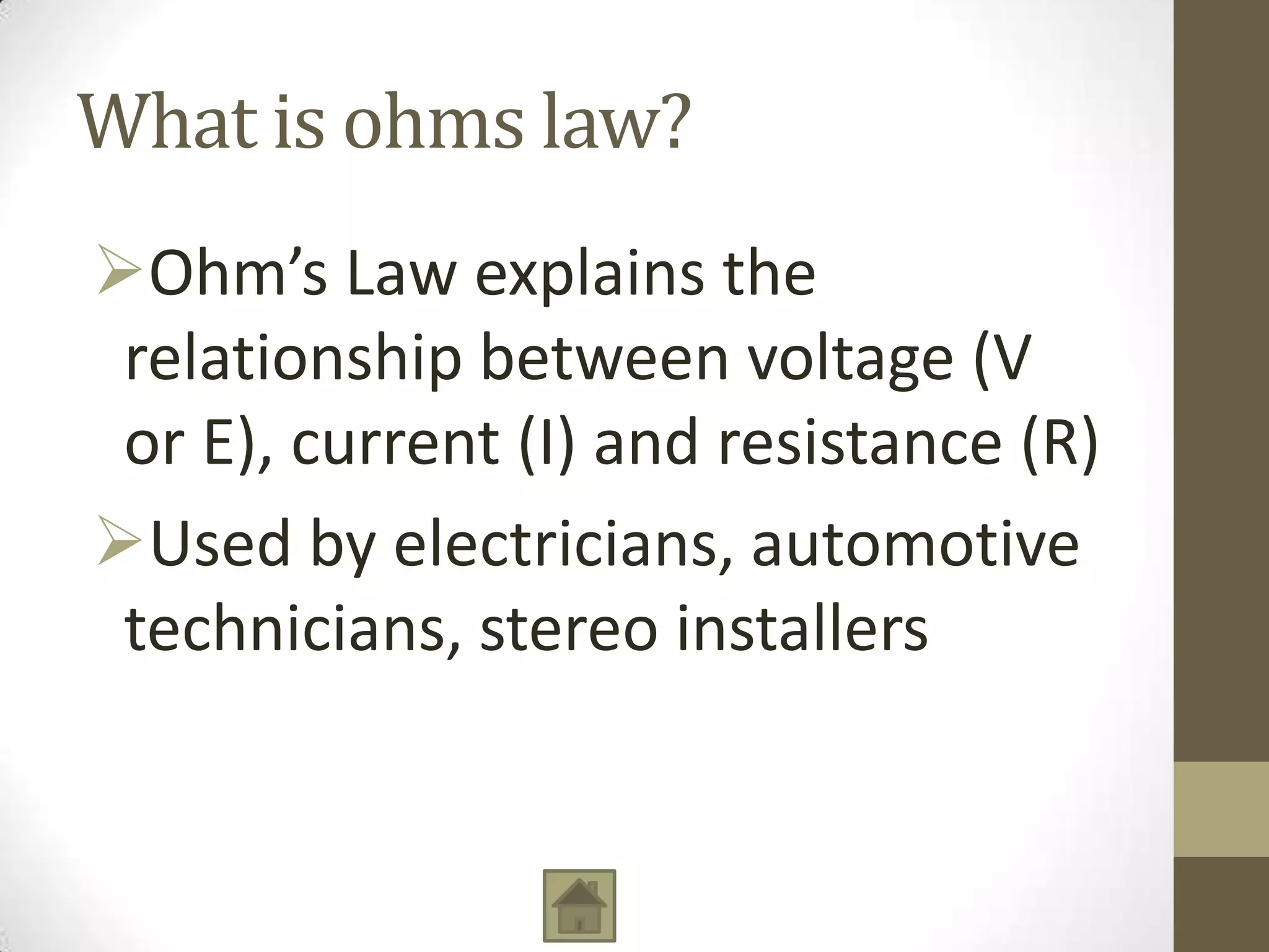 Ohms law | PPTX