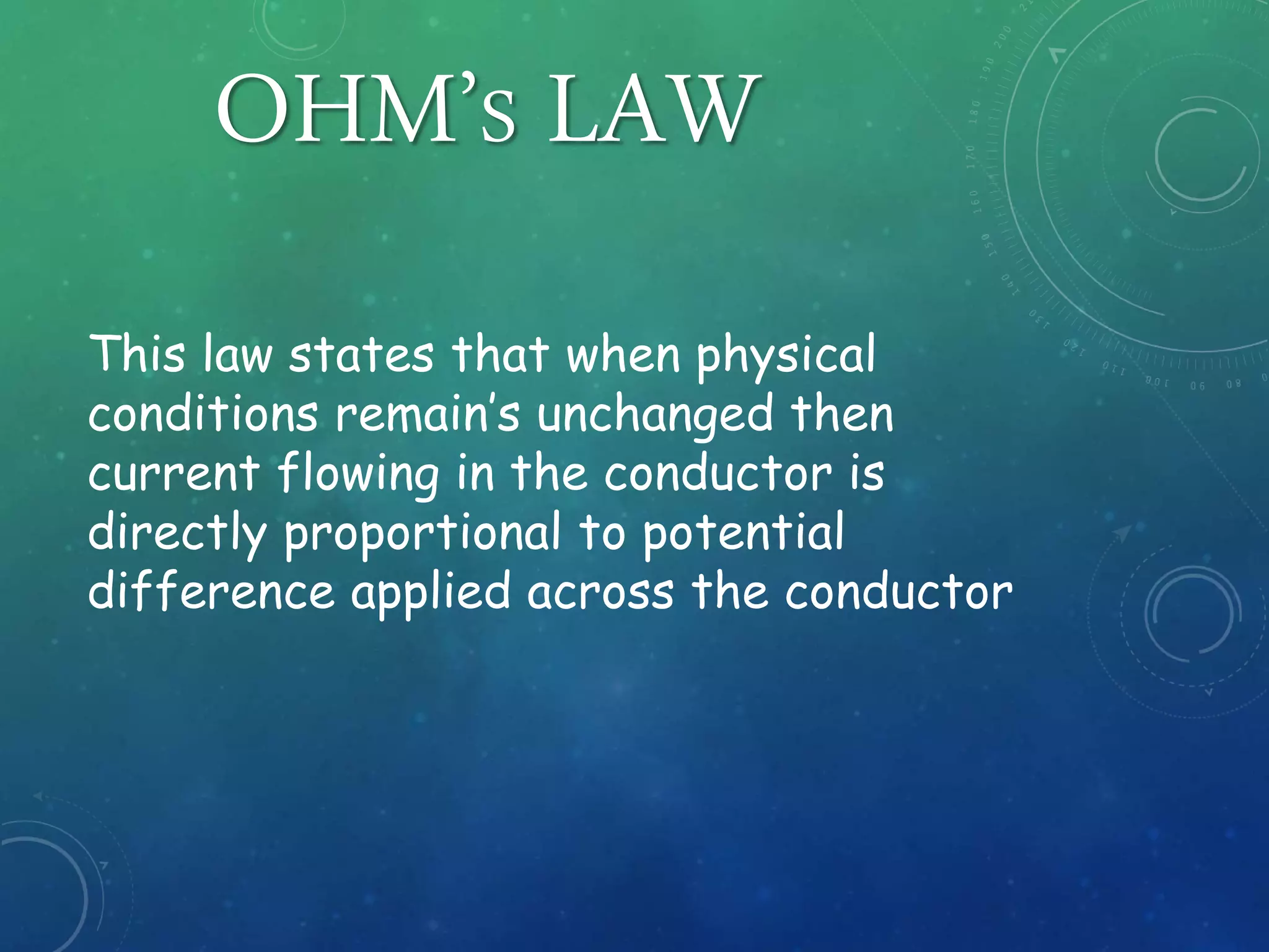 Ohm's law | PPTX